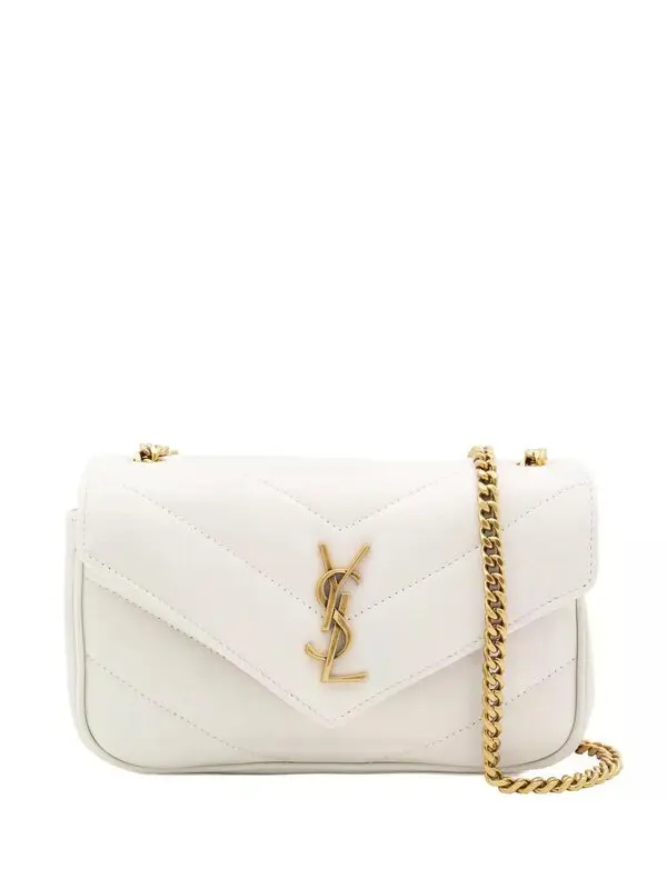 Saint Laurent Mini Lou Lou Crossbody Bag - Neutrals