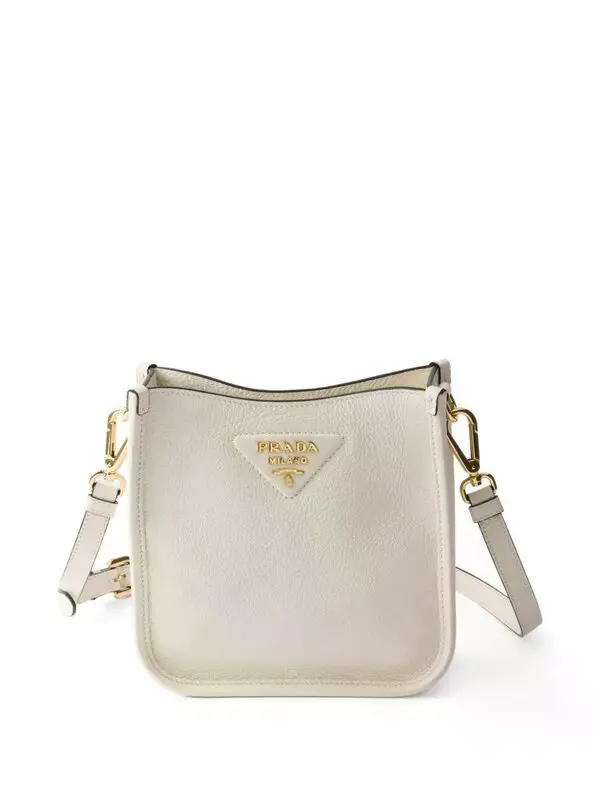 Prada Mini Leather Shoulder Bag - Neutrals