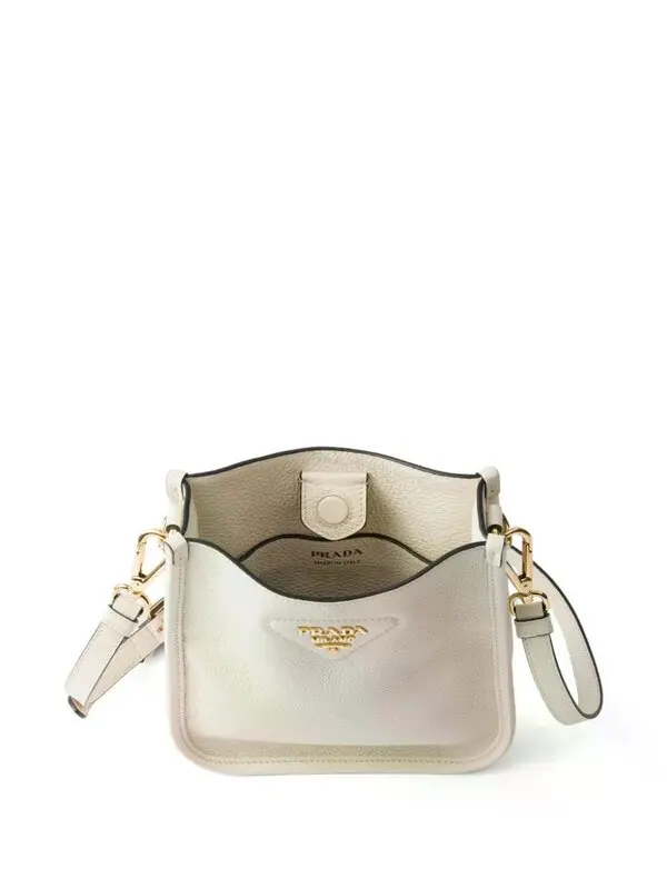 Prada Mini Leather Shoulder Bag - Neutrals