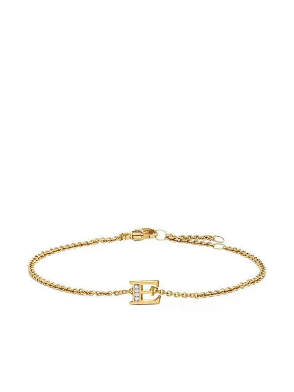 David Yurman 18k Yellow Pavé Initial Diamond Bracelet - Gold