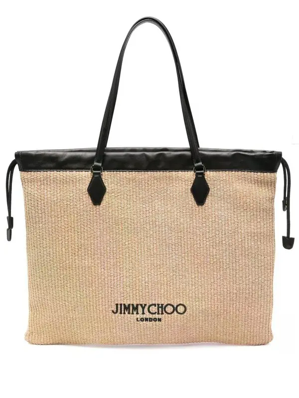 JIMMY CHOO Large Drawstring Tote Bag