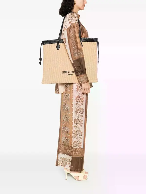 JIMMY CHOO Large Drawstring Tote Bag