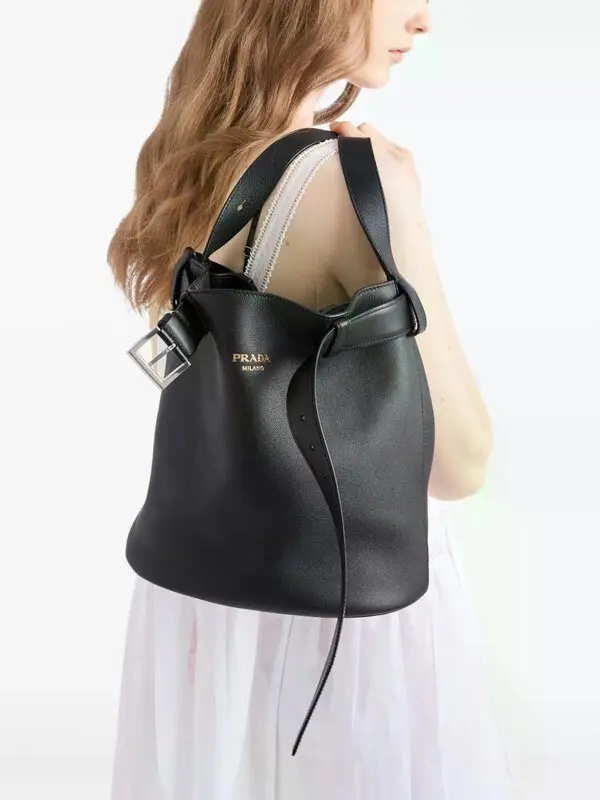Prada Bucket Bag With Buckle Fastening