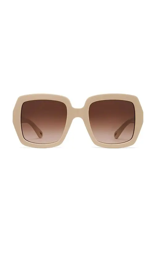 Chloé Square Sunglasses - Ivory & Brown