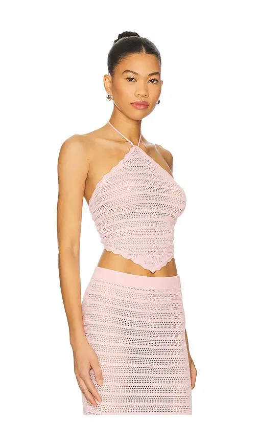 AFRM Estelle Halterneck Cropped Top