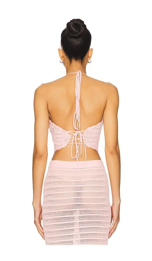 AFRM Estelle Halterneck Cropped Top