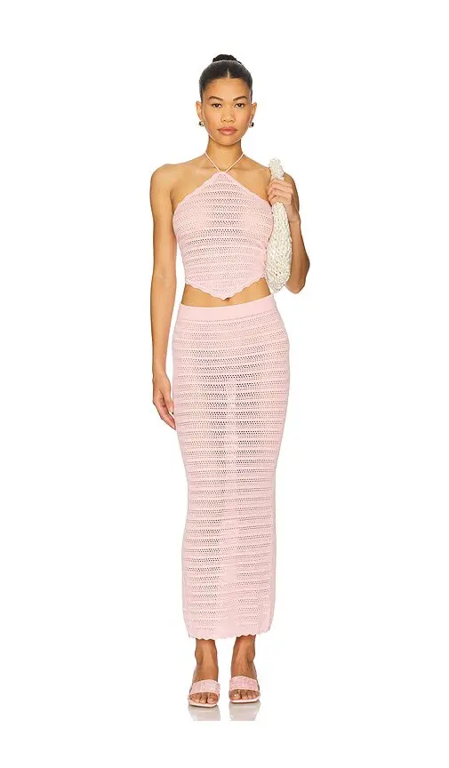 AFRM Estelle Halterneck Cropped Top