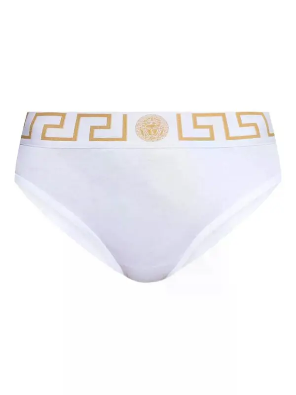 Versace Greca-waistband Briefs - White