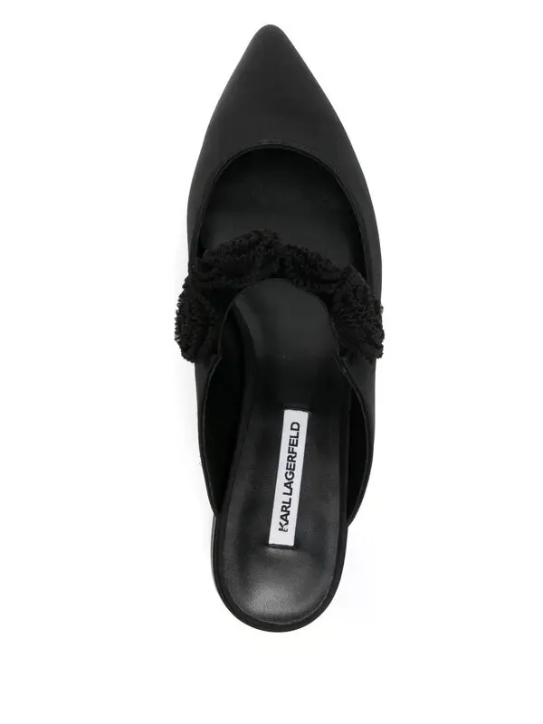 Karl Lagerfeld Kerrie Floral-appliqué Mules