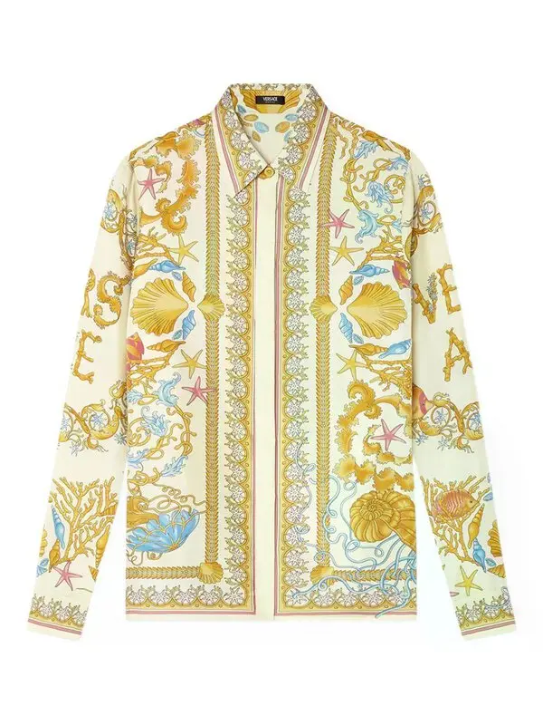 Versace Underwater Barocco Shirt - Neutrals