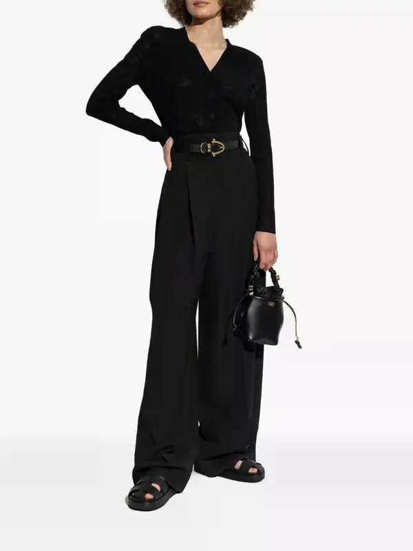Tory Burch Logo-knit Cardigan - Black