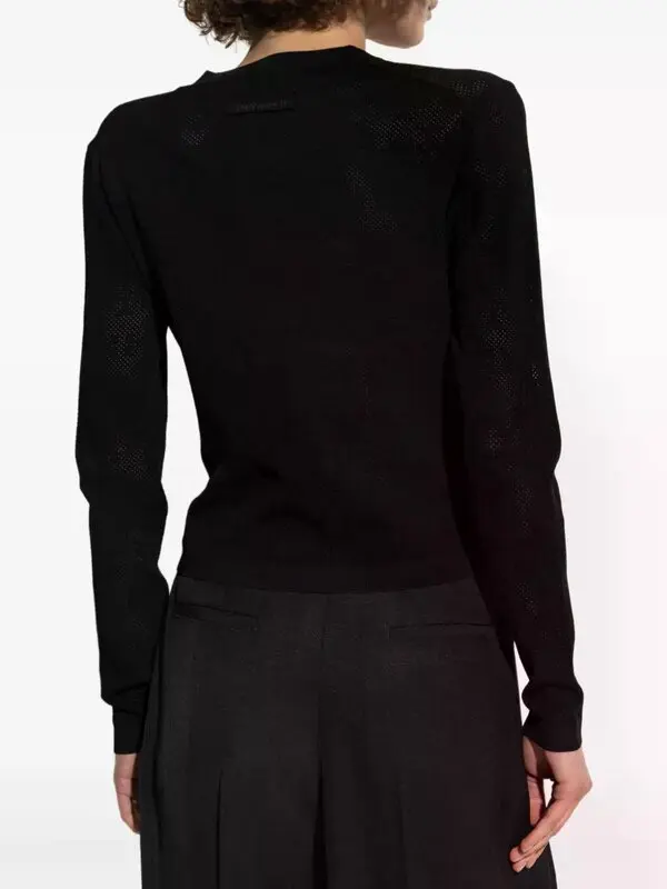 Tory Burch Logo-knit Cardigan - Black
