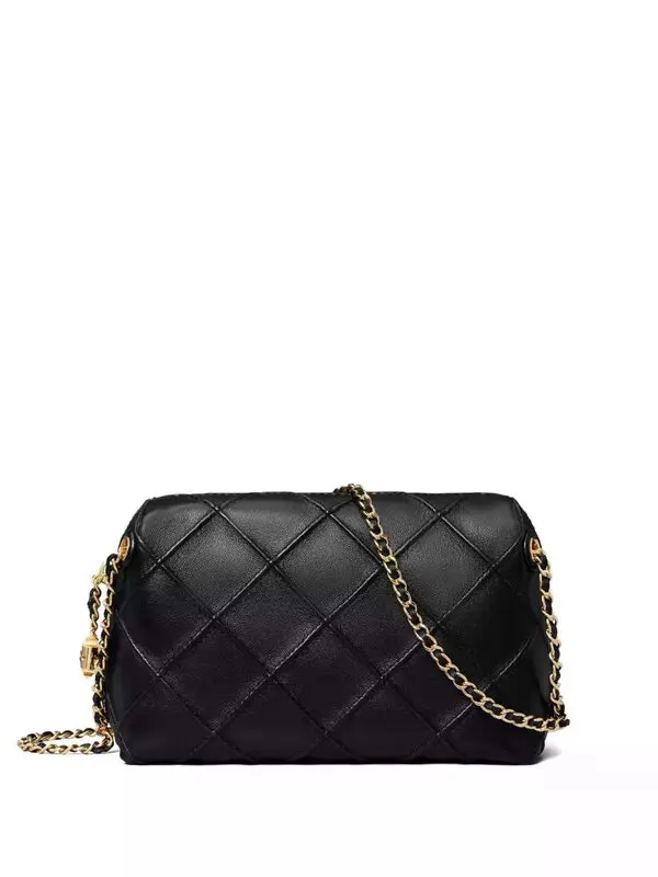 Tory Burch Fleming Quilted Cross Body Bag - Black