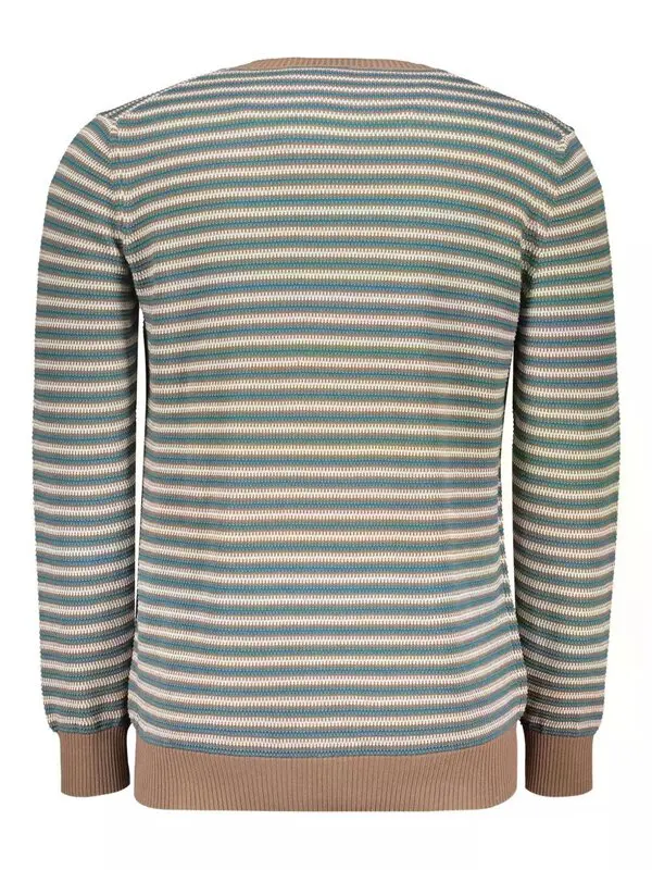MOORER Striped Jumper - Blue