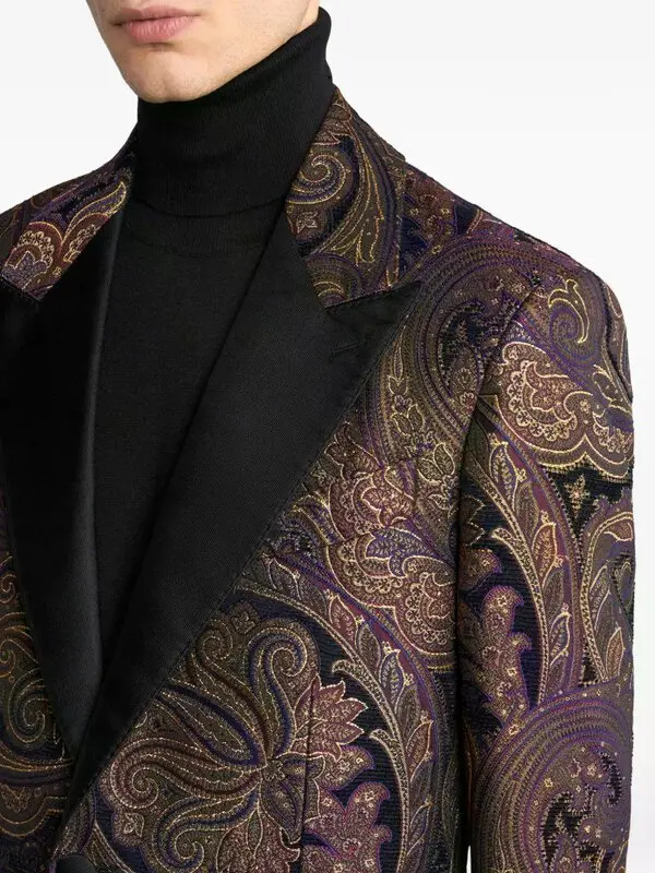 Etro Single-breasted Blazer - Gold