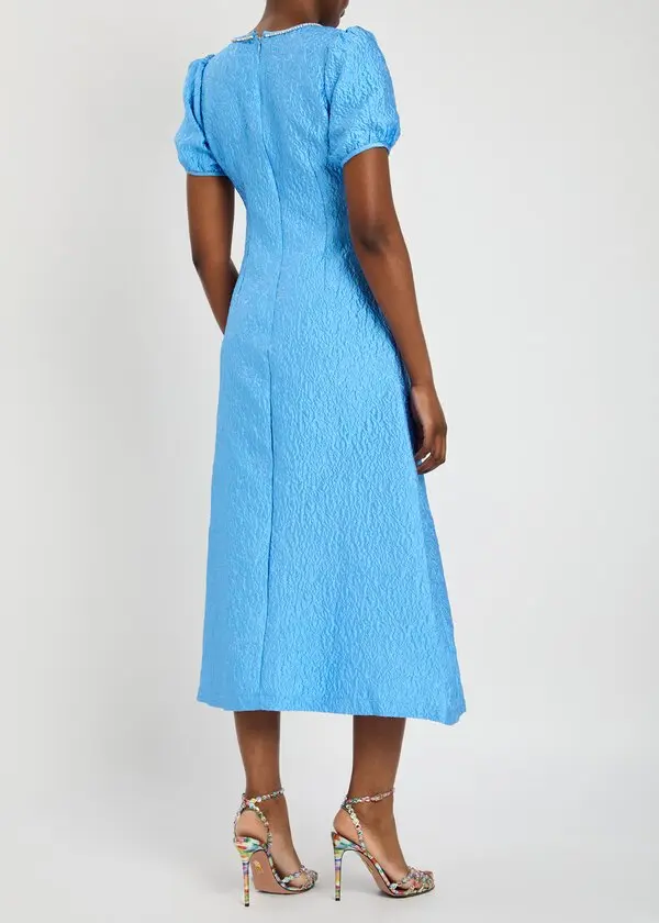 SISTER JANE Reef Jacquard Cloqué Midi Dress