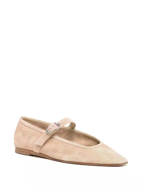 Le Monde Beryl Suede Mary Jane Ballerinas - Neutrals