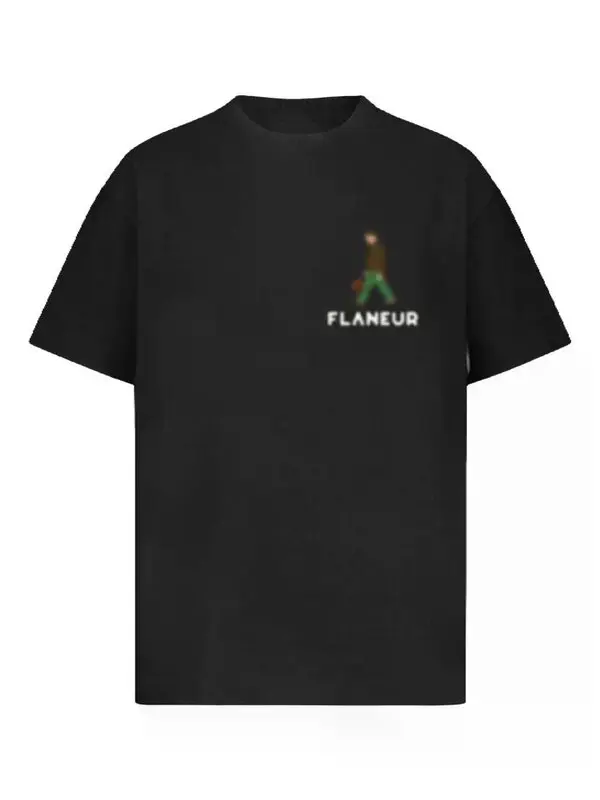 FLANEUR Logo-print Cotton T-shirt - Black