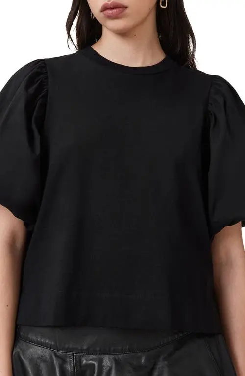 ALLSAINTS Jess Puff Sleeve T-shirt - Black