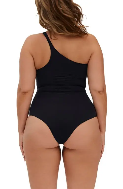 NOODY Seamless Forming One Shoulder Bodysuit - Black