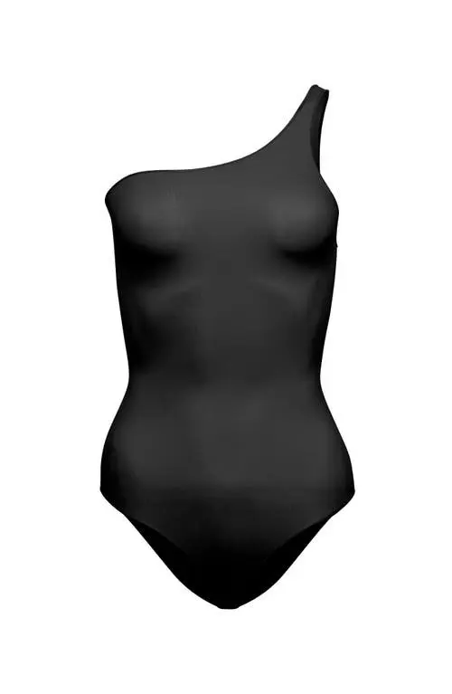 NOODY Seamless Forming One Shoulder Bodysuit - Black