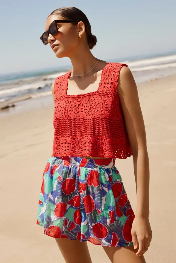 MARIE OLIVER Keeley Crochet Top