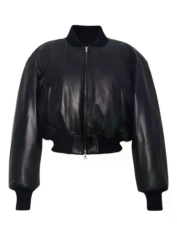 Adam Lippes Leather Bomber Jacket