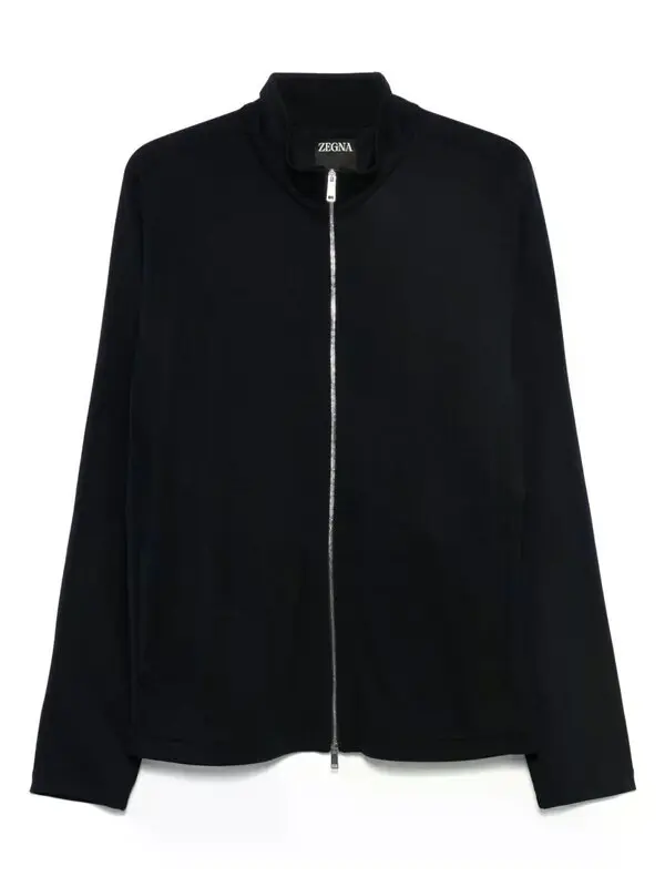 Zegna Zip-up Sweatshirt - Blue