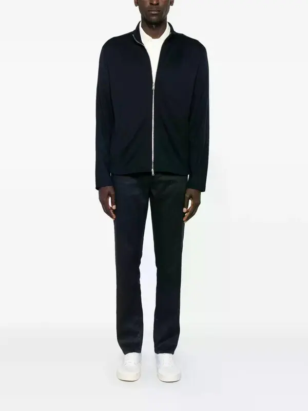 Zegna Zip-up Sweatshirt - Blue