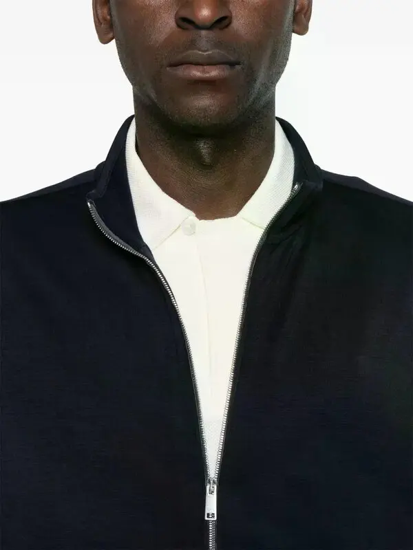 Zegna Zip-up Sweatshirt - Blue