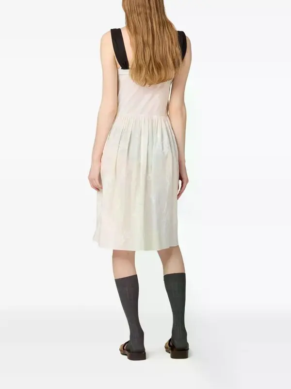 Miu Miu Embroidered Midi Dress - Neutrals | Editorialist