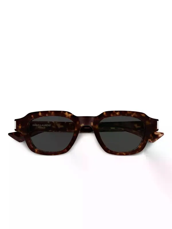 Saint Laurent Square Frame Sunglasses - Brown