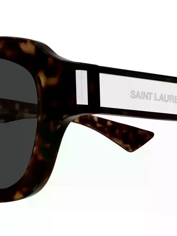 Saint Laurent Square Frame Sunglasses - Brown