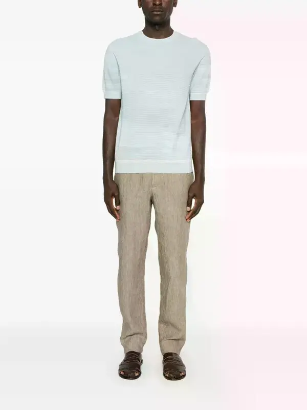 Zegna Short-sleeve Crewneck Sweater