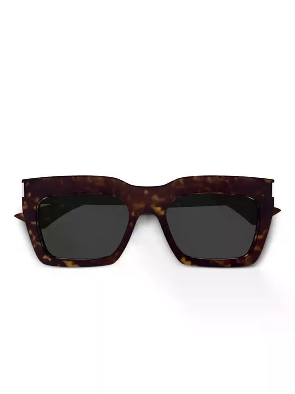 Saint Laurent Square Frame Sunglasses - Brown