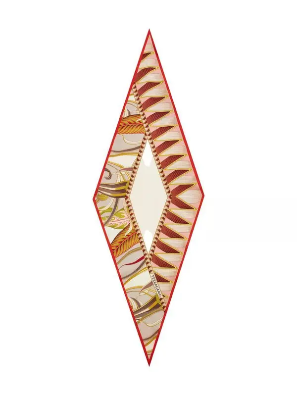 FERRAGAMO Graphic-print Triangle Scarf - Pink