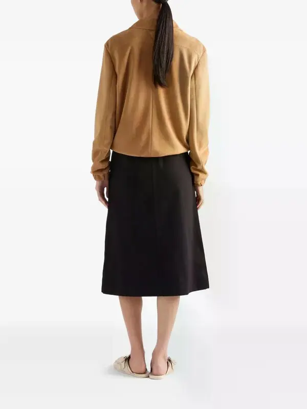 Prada Suede Blouson Jacket - Neutrals