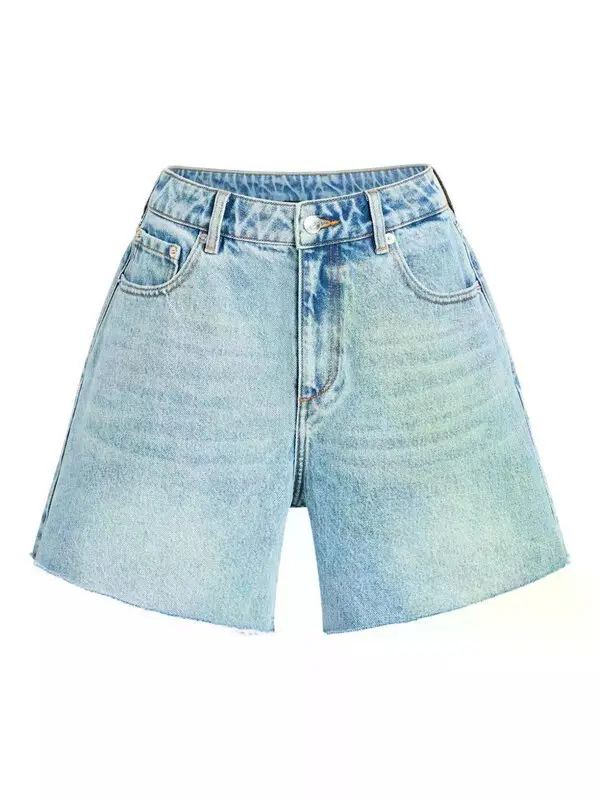 SEROYA Sabrina Boyfriend Denim Shorts - Blue