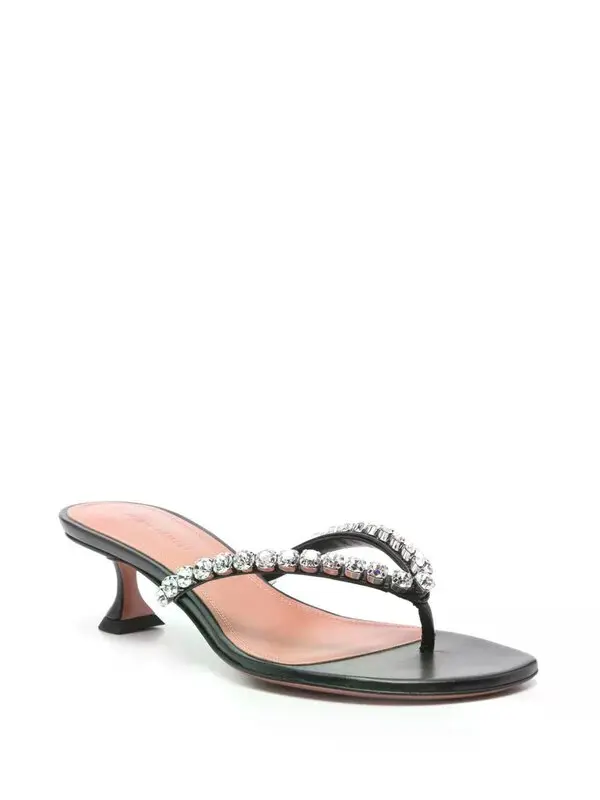 Amina Muaddi 40mm Gigi Sandals - Black