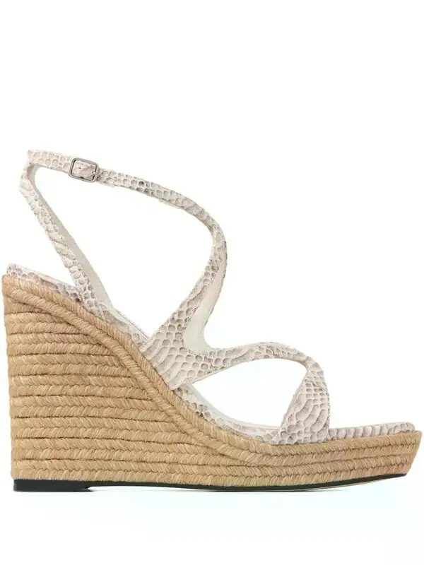 JIMMY CHOO 110mm Ayla Heeled Espadrilles - Neutrals