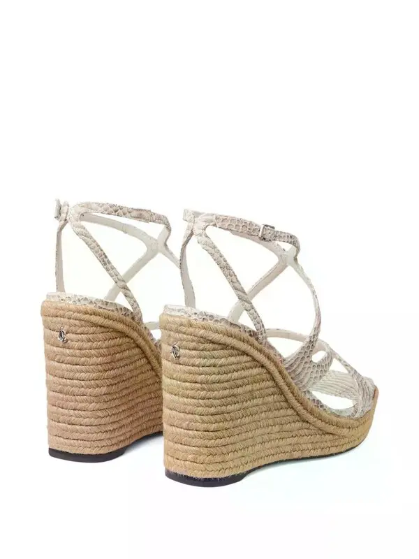 JIMMY CHOO 110mm Ayla Heeled Espadrilles - Neutrals