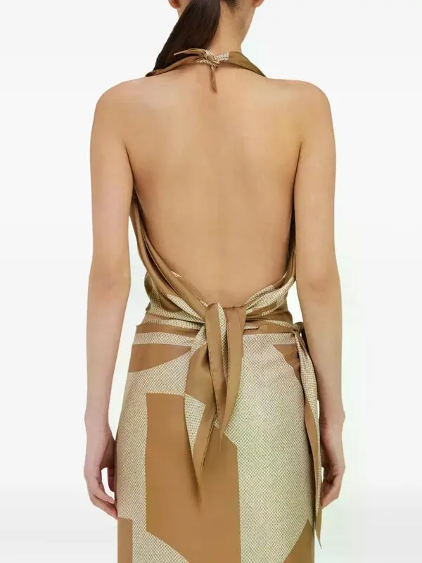 FERRAGAMO Venna-print Silk Scarf - Neutrals