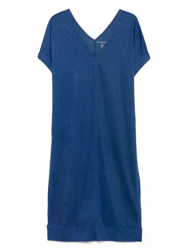 Majestic Filatures V-neck Dress - Blue