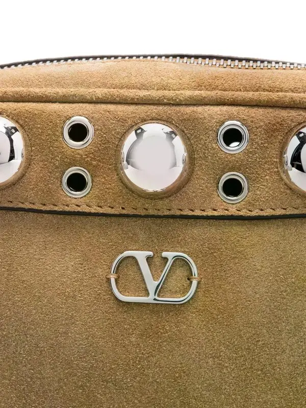 Valentino Garavani Nellcote Suede Shoulder Bag - Neutrals