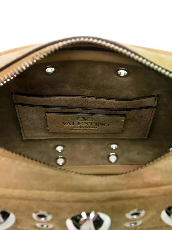 Valentino Garavani Nellcote Suede Shoulder Bag - Neutrals
