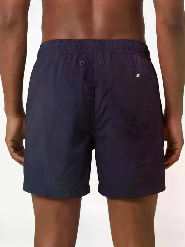 K-WAY Logo-patch Swim Shorts - Blue