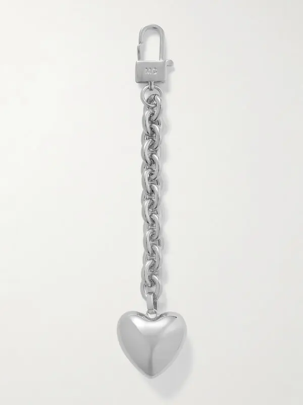 MARTHA CALVO Heart Rhodium-plated Bag Charm - Silver