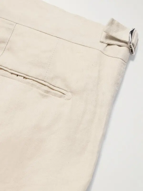 Orlebar Brown Griffon Tapered Linen Trousers - Neutrals