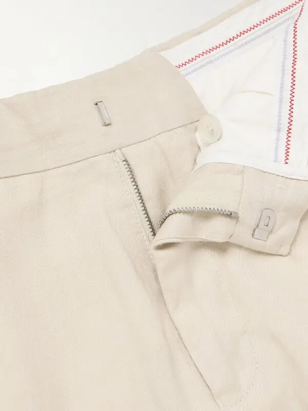 Orlebar Brown Griffon Tapered Linen Trousers - Neutrals