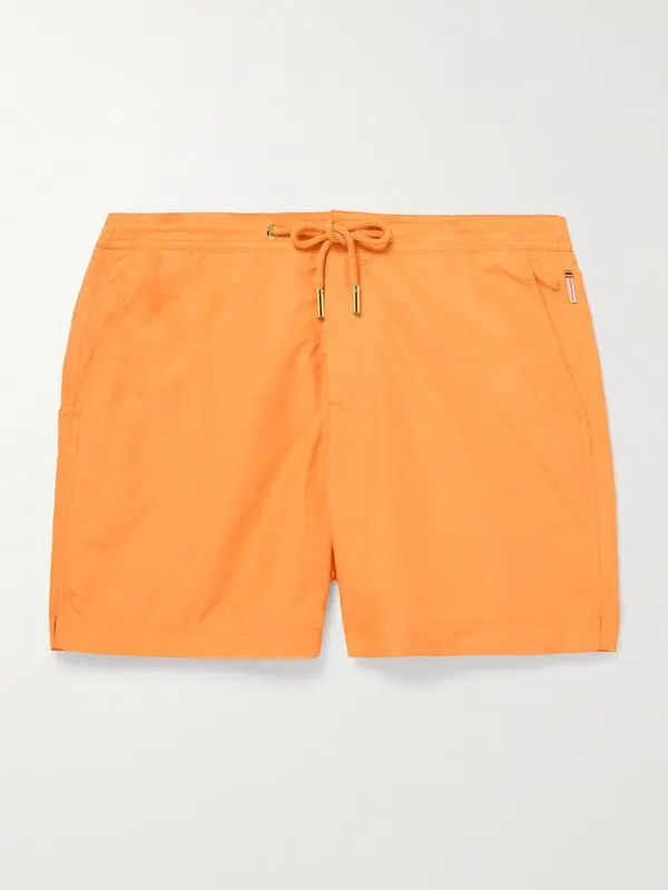 Orlebar Brown Bulldog Straight-leg Mid-length Swim Shorts - Orange